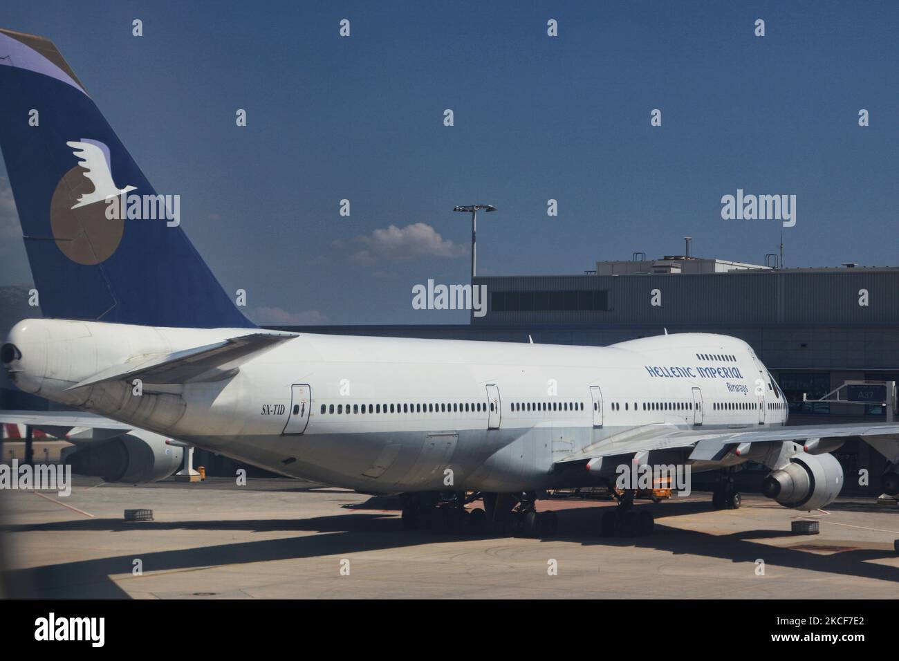 Hellenic Imperial Airways Boeing 747-281B airplane at Athens ...