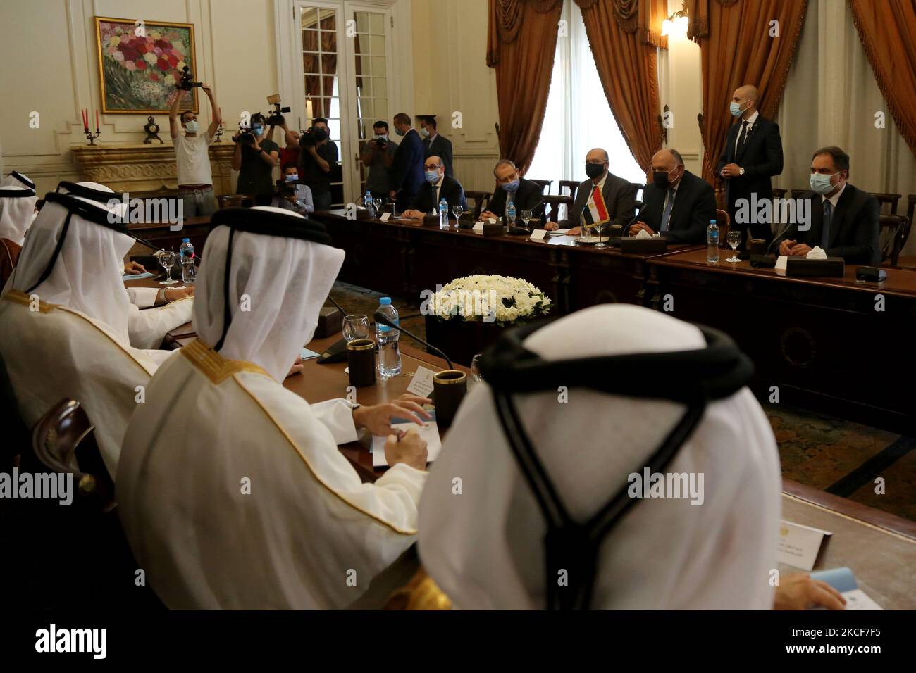 Qatari counterpart mohammed bin abdulrahman al thani hi-res stock ...