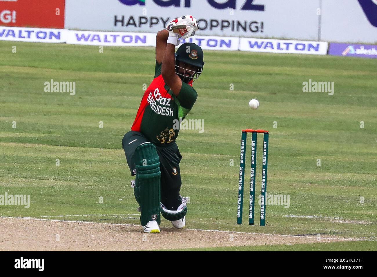 Bangladesh's Tamim Iqbal plays a shot during the second one-day ...