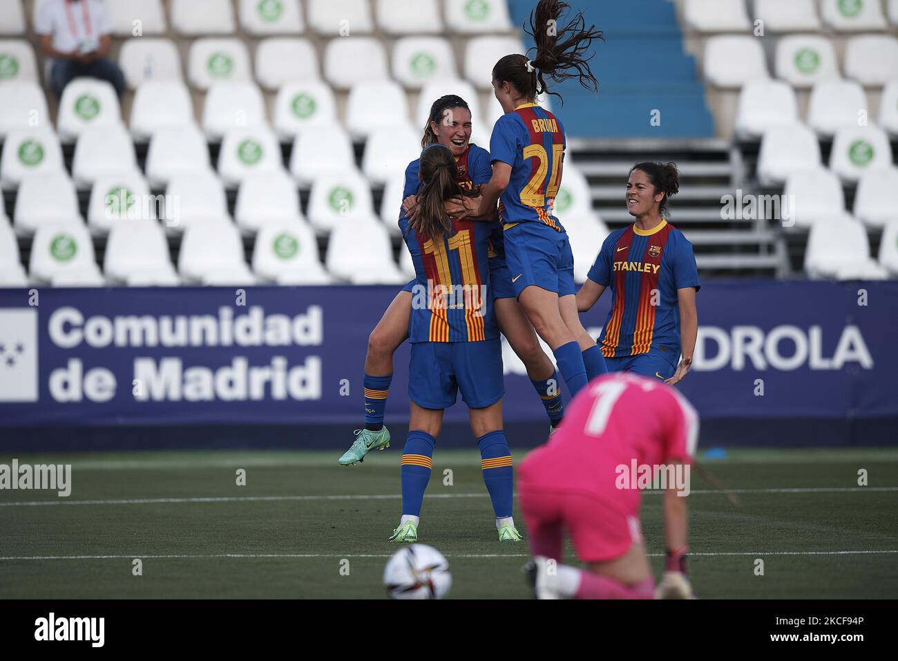 Alexia Putellas of Barcelona celebrates after scoring her sides first ...