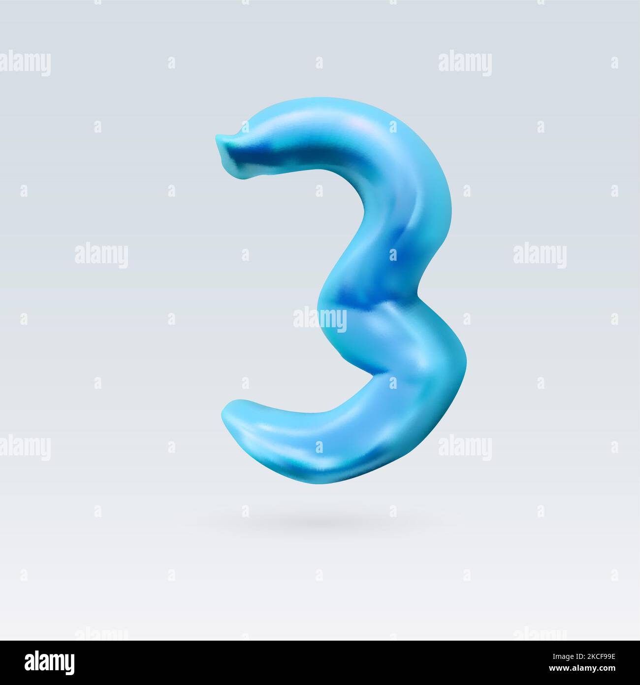 Number Three Blue Color Isolated on Background Stock Vector Image & Art ...