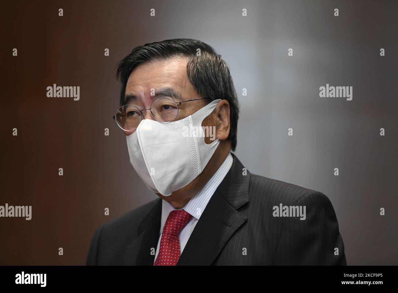 Legislative Council President Andrew Leung speaks after the vote on the ...