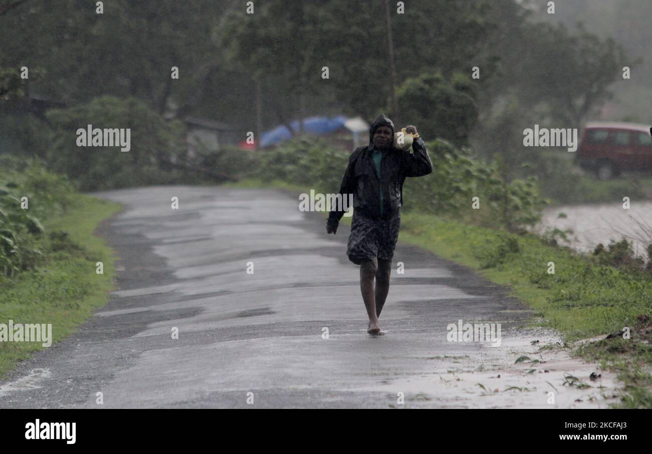 Coastal area villagers are seen at cyclone relief shelter and returns ...