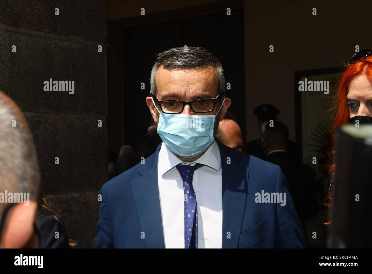 Stefano Bolognini attends Carla Fracci's funeral chamber at Teatro alla ...