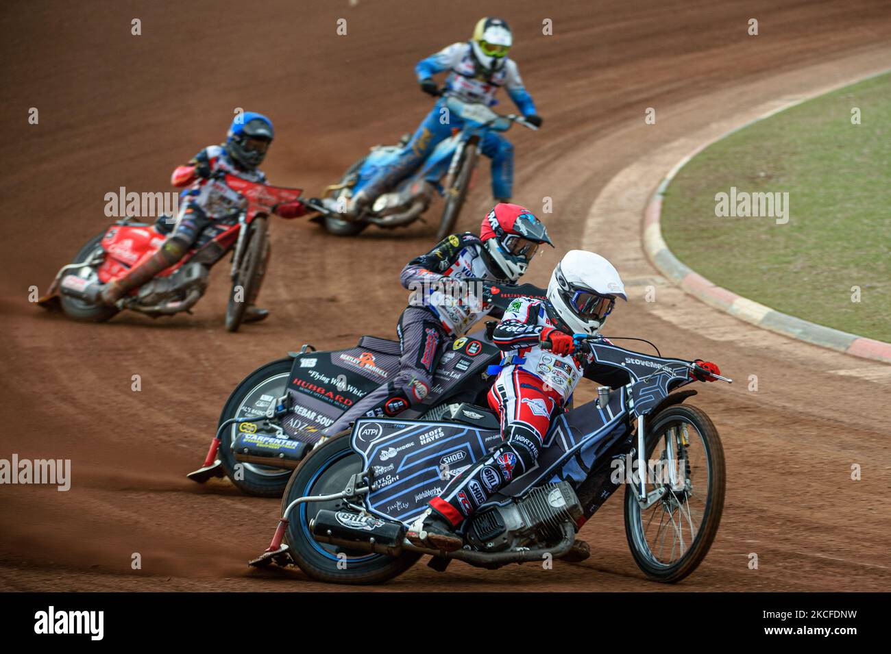 Sam McGurk (White) leads Vinnie Foord (Red), Max Perry (Blue) and ...