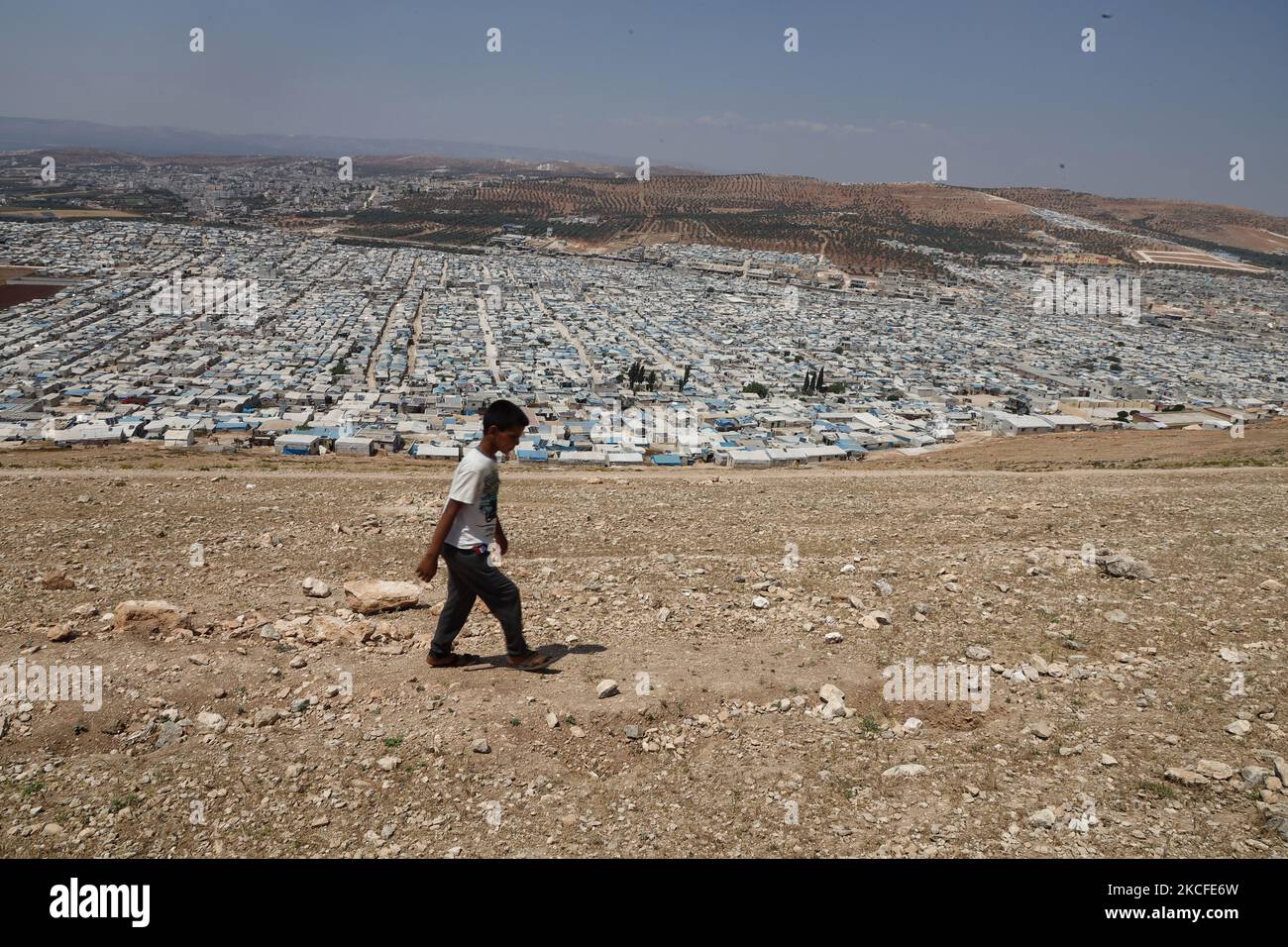 Daily life of displaced Syrians in Karama camps in the northern ...