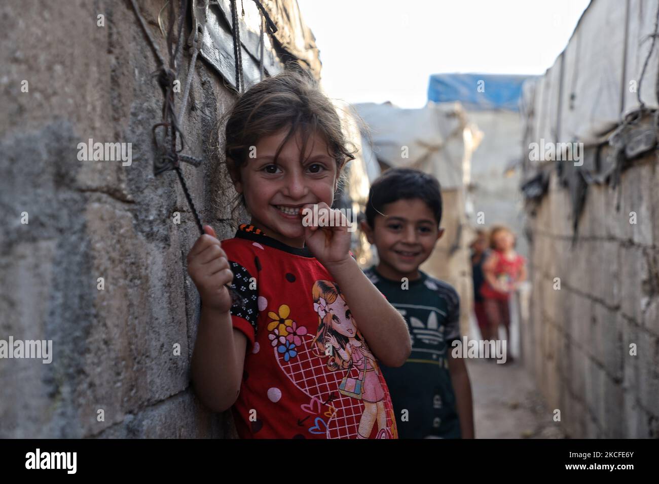 Daily life of displaced Syrians in Karama camps in the northern ...
