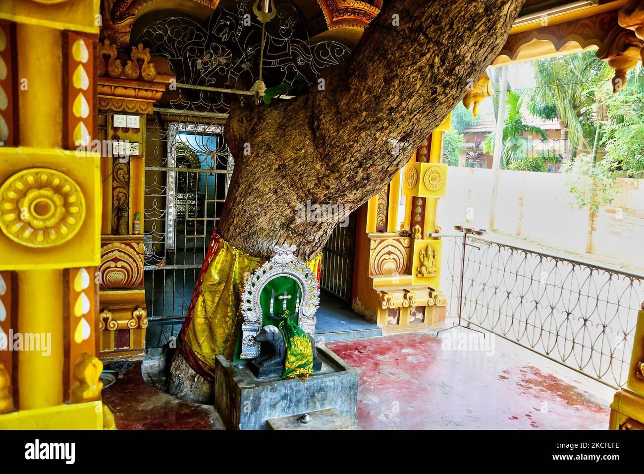 Shrine dedicated to Sri Bhairavar (Bhairava) at a small Hindu temple in ...