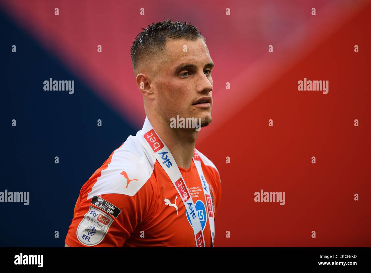 Jerry Yates of Blackpool during the Sky Bet League 1 match between ...