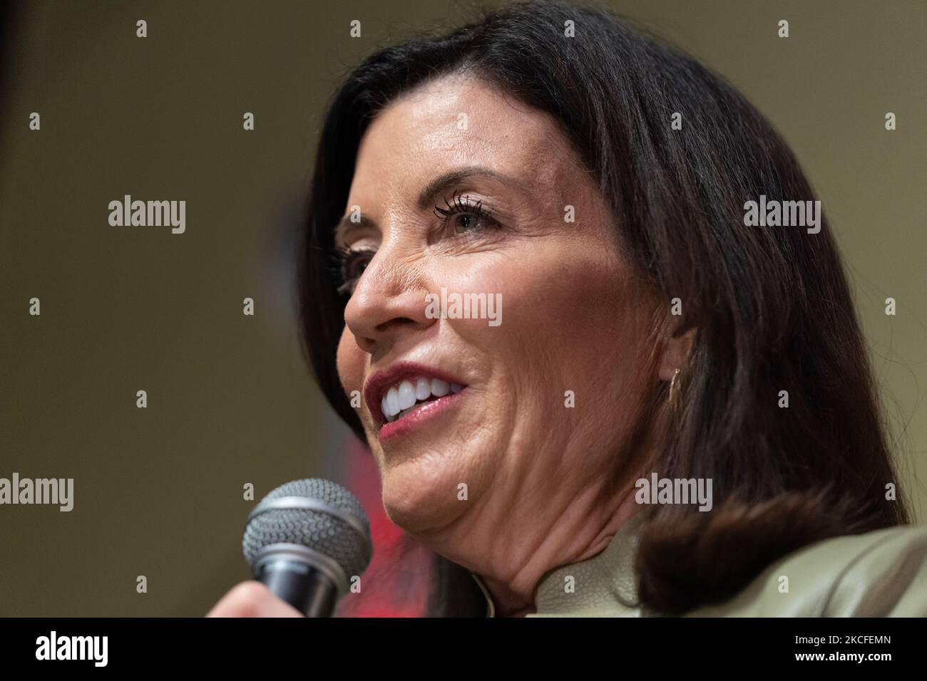 Governor Kathy Hochul speaks at campaign rally with Congressman Adriano ...