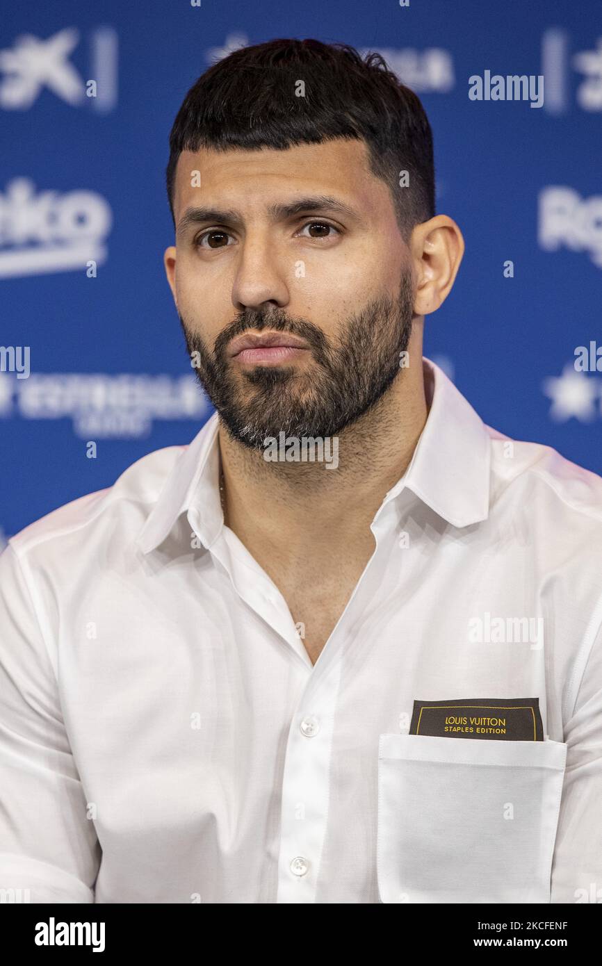 Presentation of Sergio “Kun” Aguero as a new FC Barcelona player after ...
