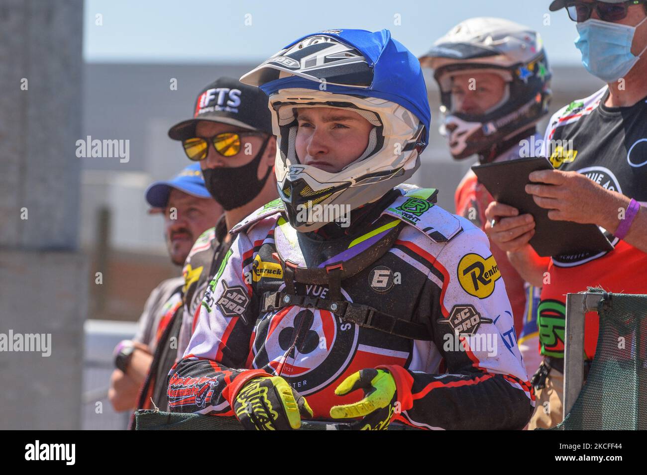 Tom Brennan watches the racing during the SGB Premiership match between ...