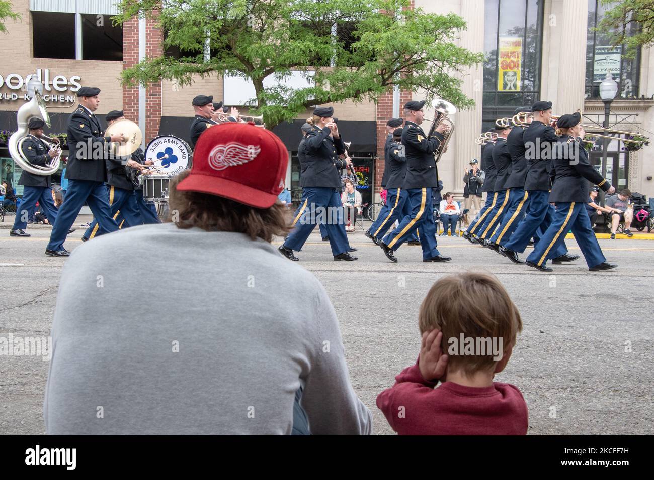 Residents of Royal Oak, Michigan lined the streets of downtown on May ...