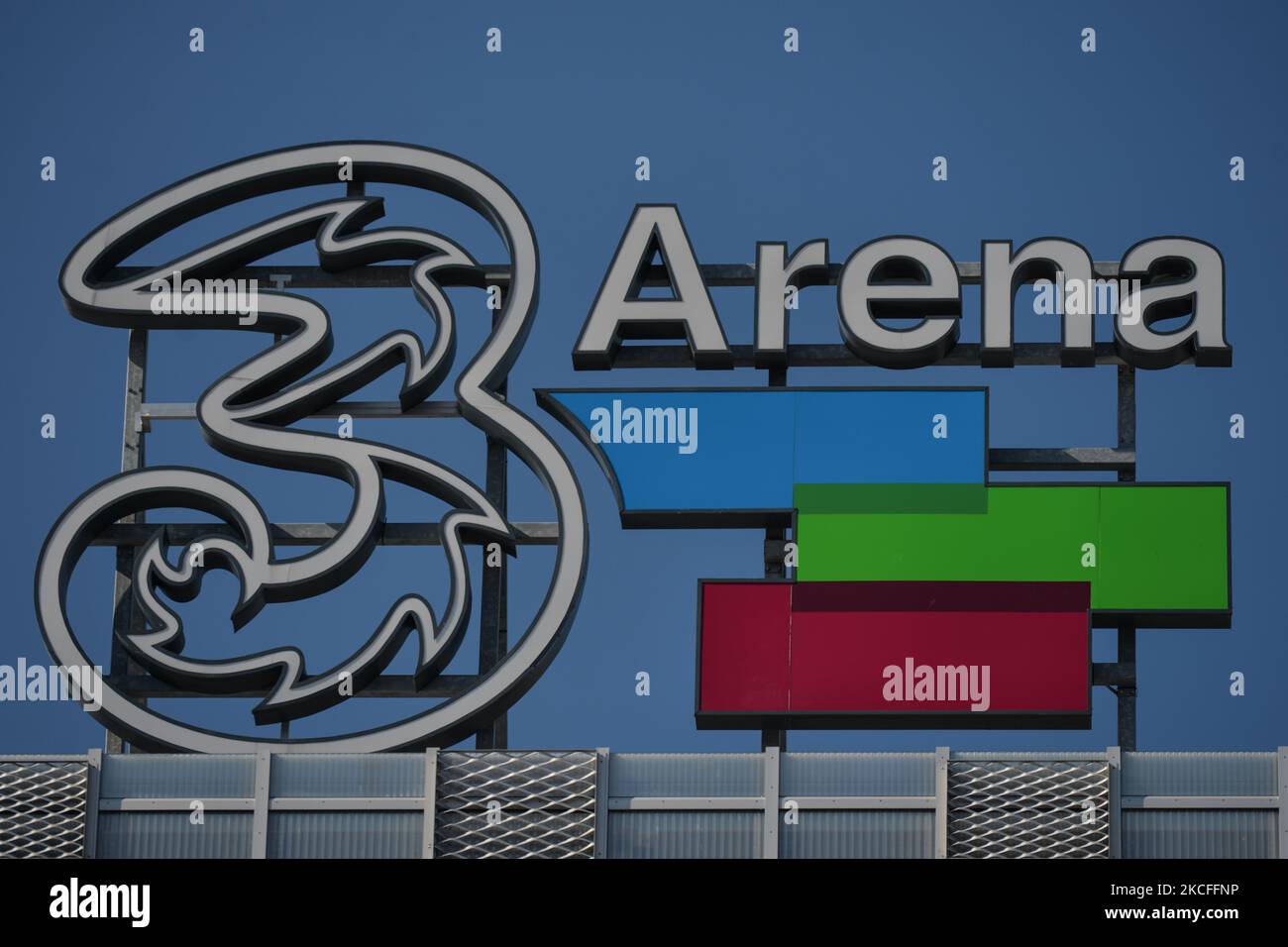 Logo of the 3Arena in Dublin. On Monday, May 31, 2021, in Dublin ...