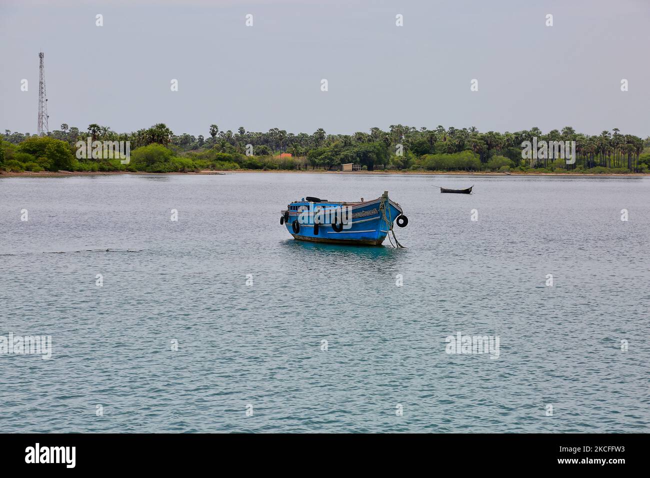 Boats off the coast of Analaitivu Island in the Jaffna region of Sri Lanka. (Photo by Creative ...