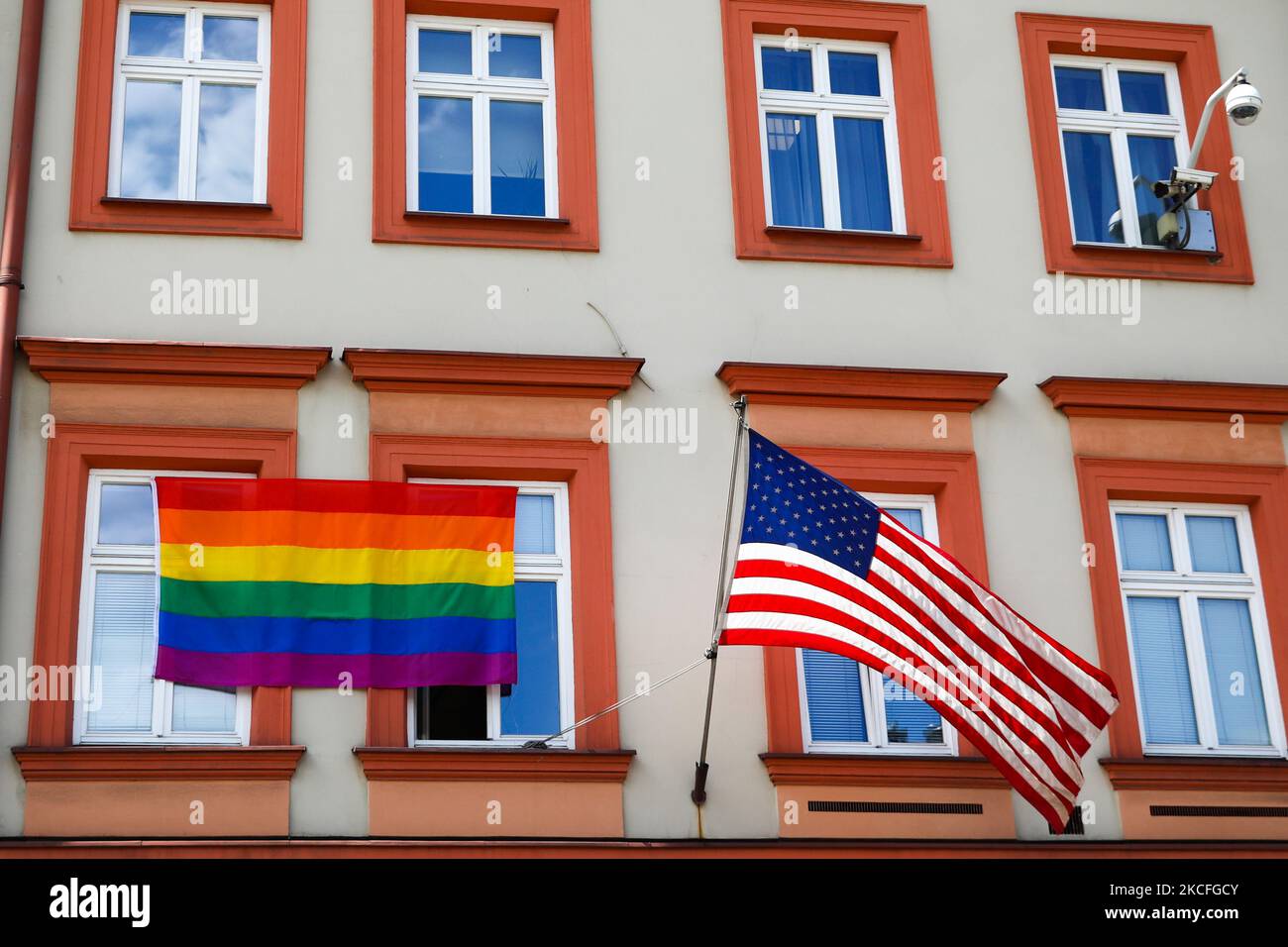 Us embassy pride flag hi-res stock photography and images - Alamy