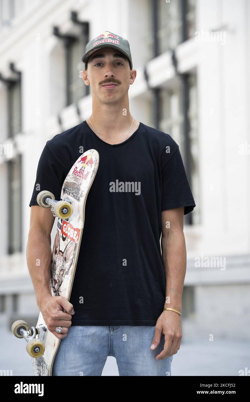 Skater Danny Leon poses during the portrait session in Madrid, Spain on ...