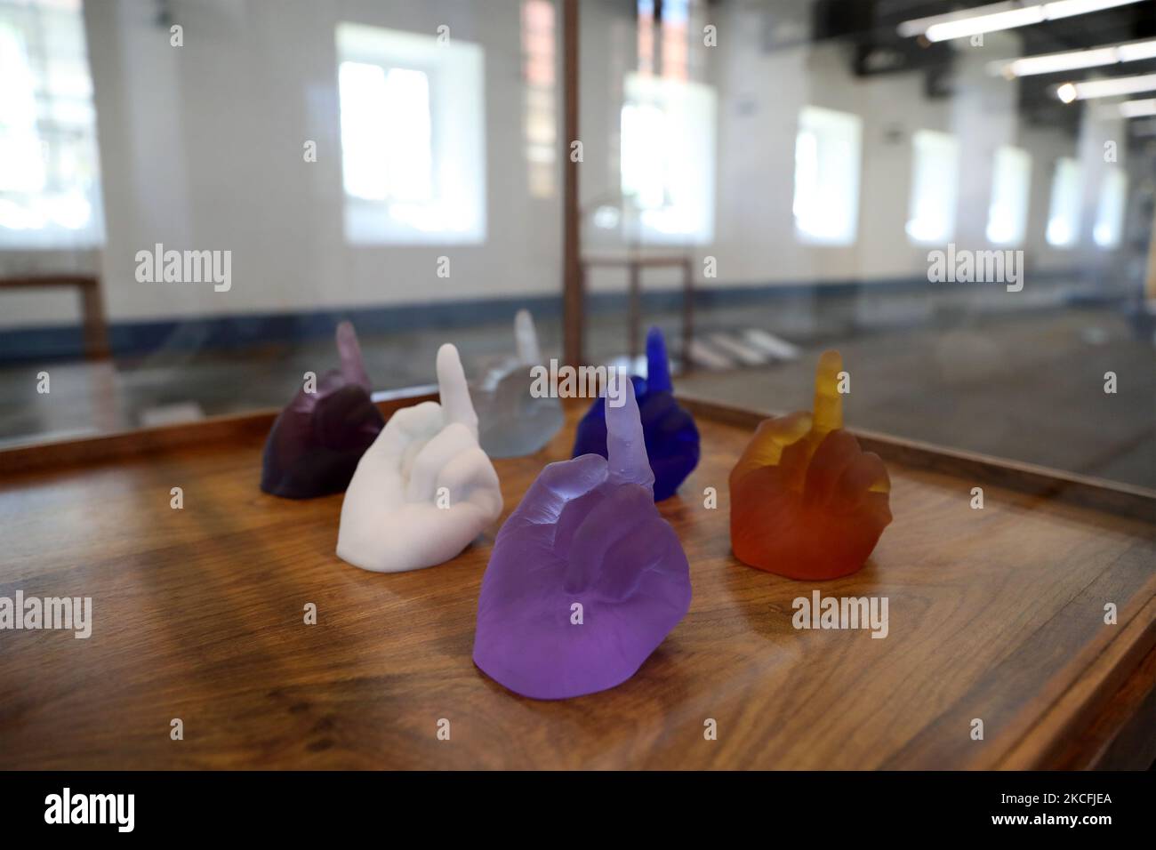 An artwork by Chinese artist Ai Weiwei is pictured during a press ...