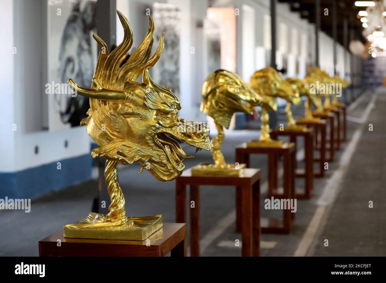 An artwork by Chinese artist Ai Weiwei is pictured during a press ...