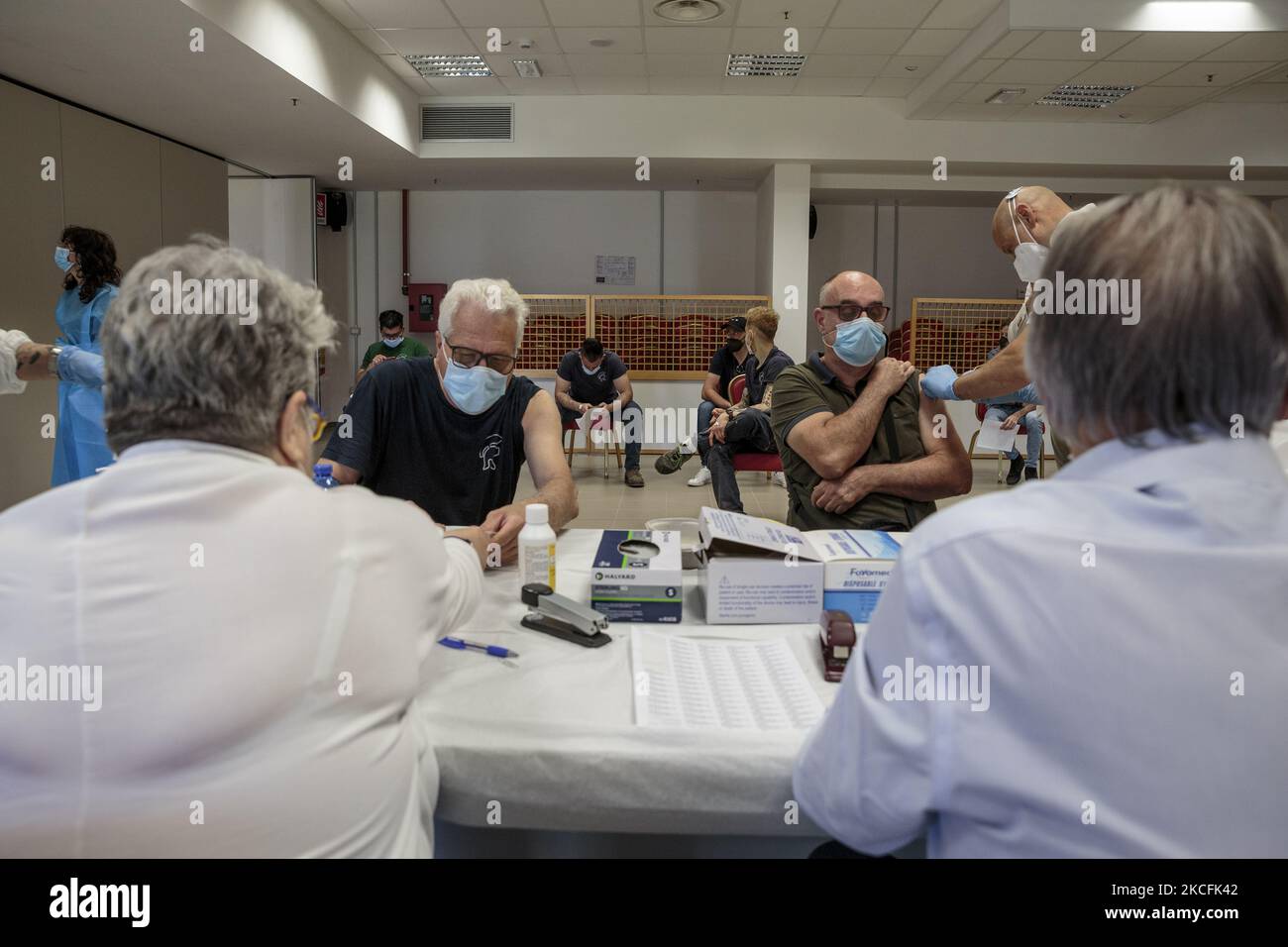 Italian employees of the Camp Darby US military base received Jonhson ...