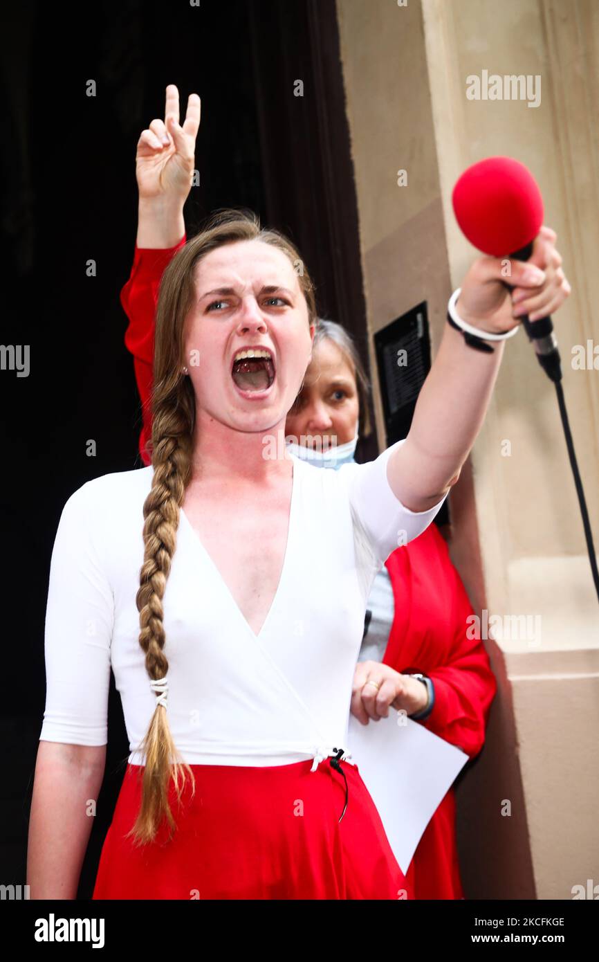 Polish-Belarusian activist Jana Shostak attends Scream For Belarus ...