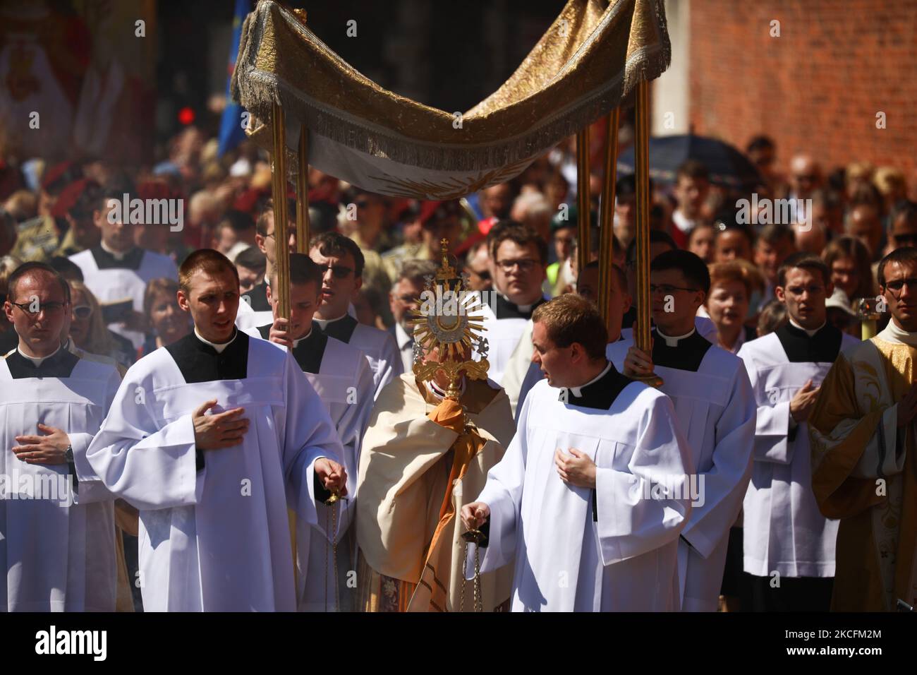 Catholics celebrate Corpus Christi taking part in the Holy Mass and ...