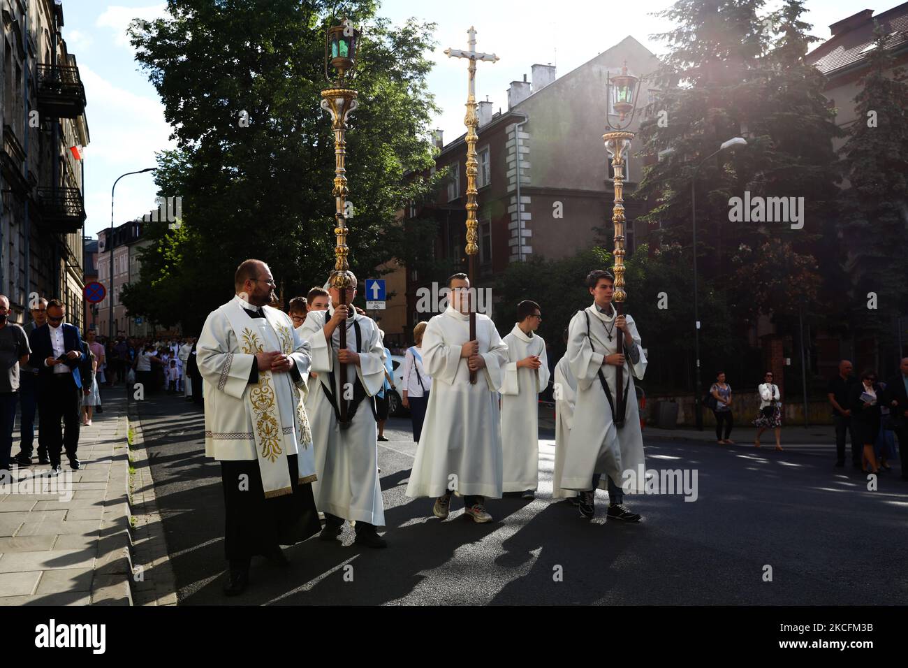 Catholics celebrate Corpus Christi taking part in the Holy Mass and ...