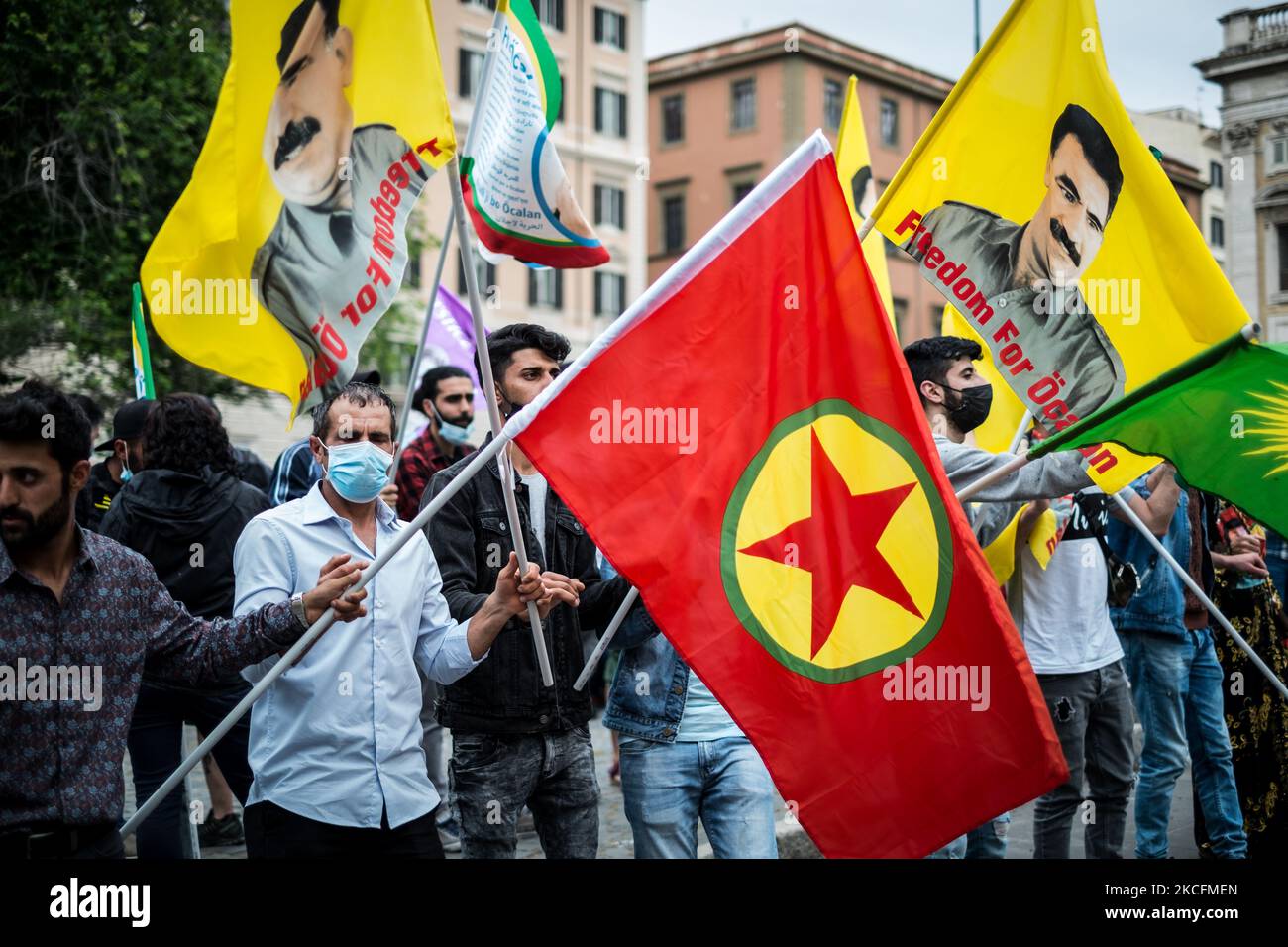 Kurdish community demonstration in Rome, Italy, on June 5, 2021 ...