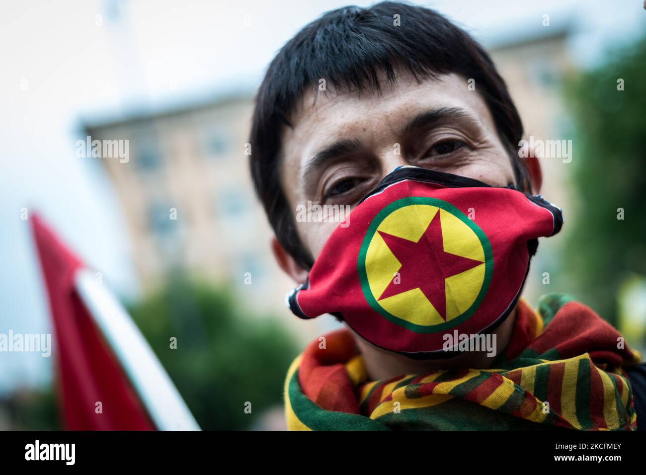 Kurdish community demonstration in Rome, Italy, on June 5, 2021 ...