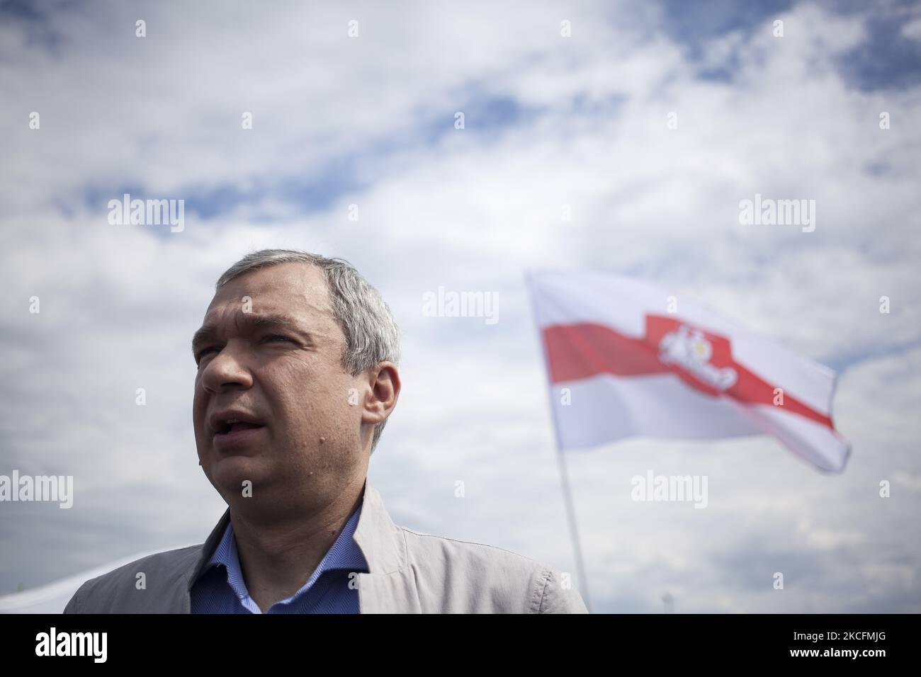 Pavel Latushko seen during Belarusian opposition activists in ...