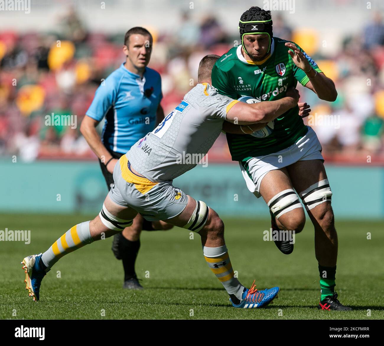 Adam Coleman of London Irish in action during the Gallagher Premiership ...