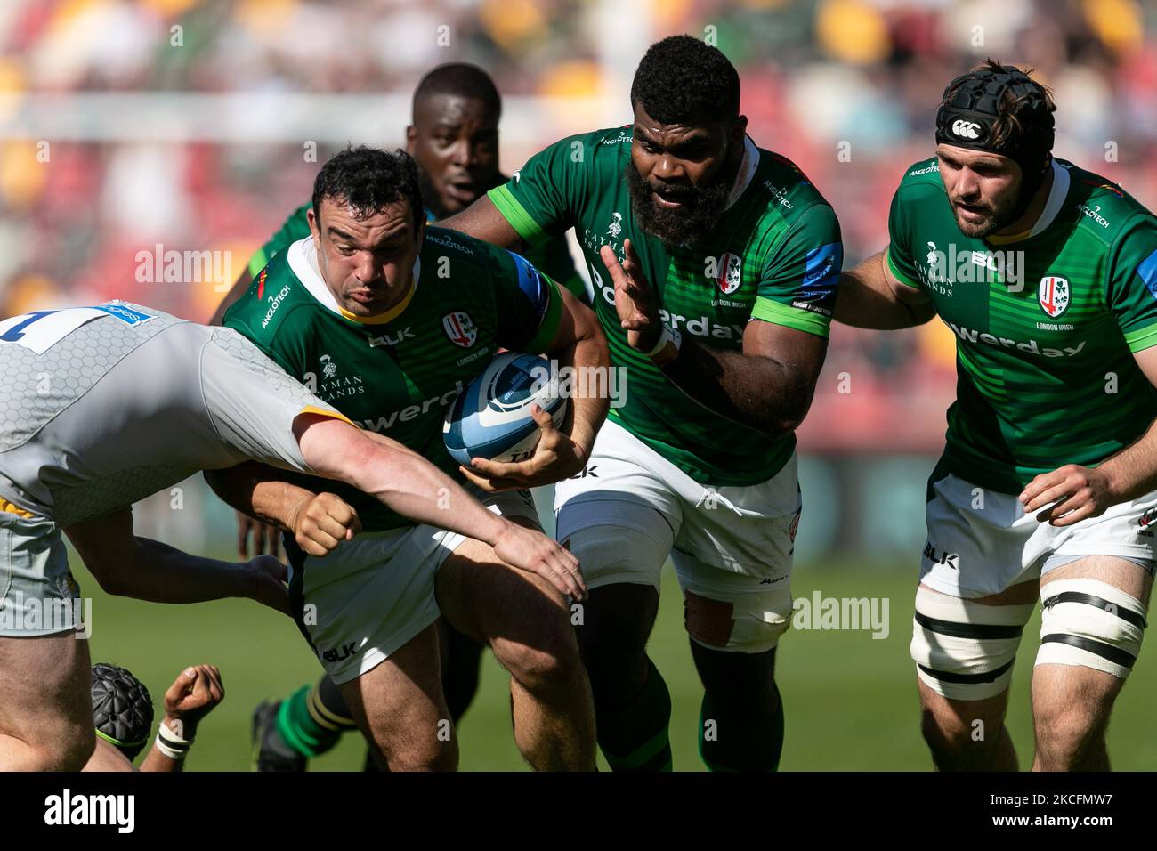 Agustin Creevy of London Irish in action during the Gallagher ...