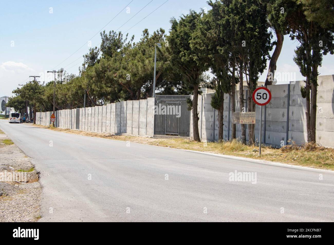 Greece is building new concrete walls around the refugee camps across ...