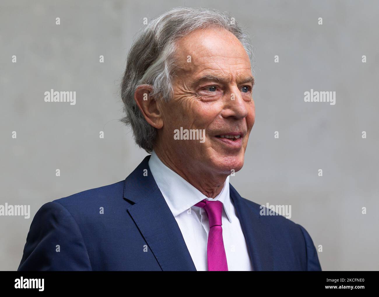 Tony Blair leaves Broadcasting House, London after his appearance on ...