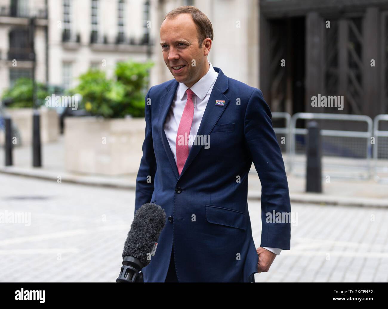 Matt Hancock arrives at Broadcasting House, London before his ...
