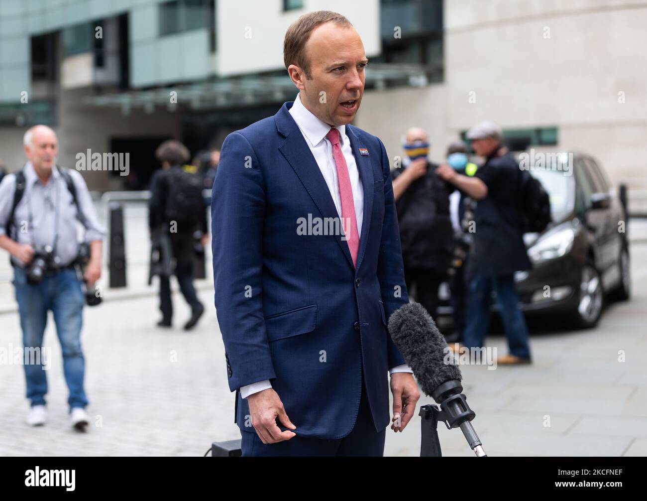 Matt Hancock arrives at Broadcasting House, London before his ...