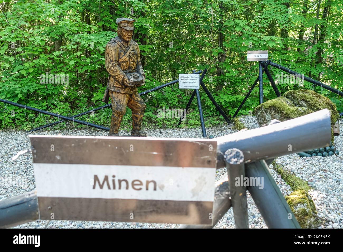 People visiting the WWII era Adolf Hitler's quarters hidden in a forest ...