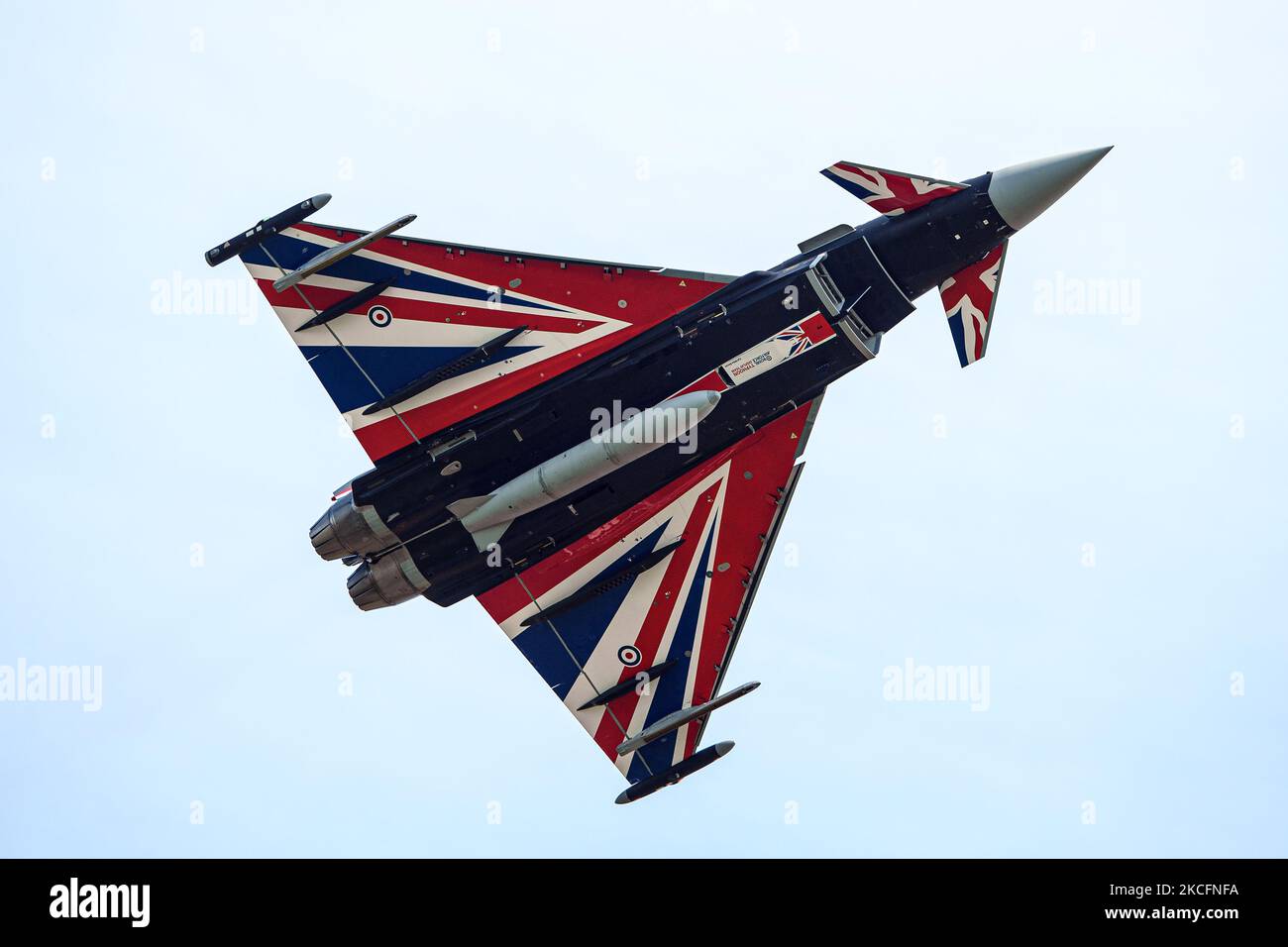 CASTLE DONININGTON, UK. JUNE 6TH ZJ914 Royal Air Force Eurofighter ...