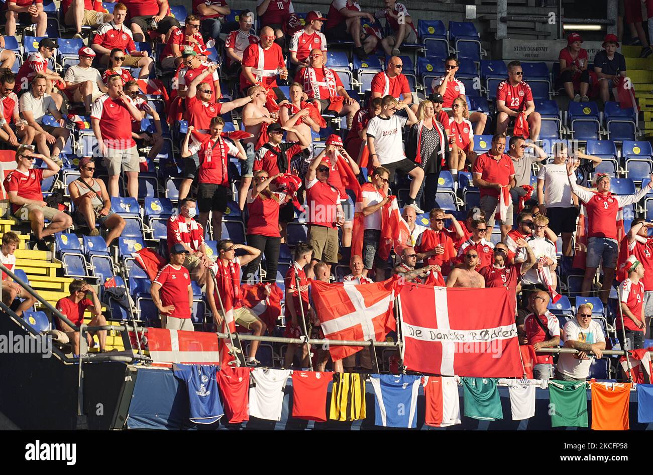 Danish fans during the friendly pre Euro 2021 match between Denmark and ...