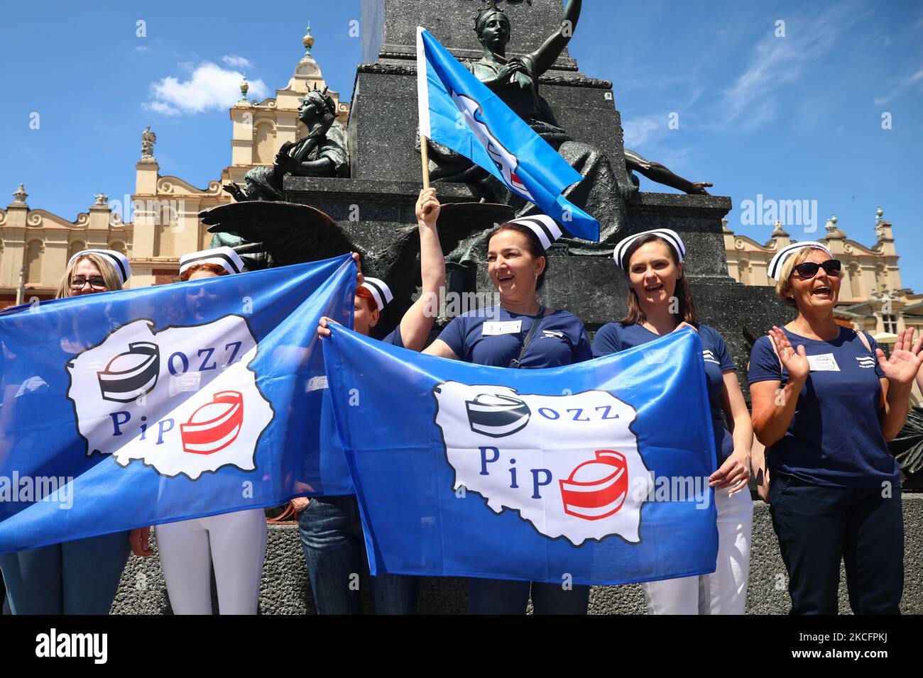 Polish nurses and midwives protest during Warning Strike at the Main ...