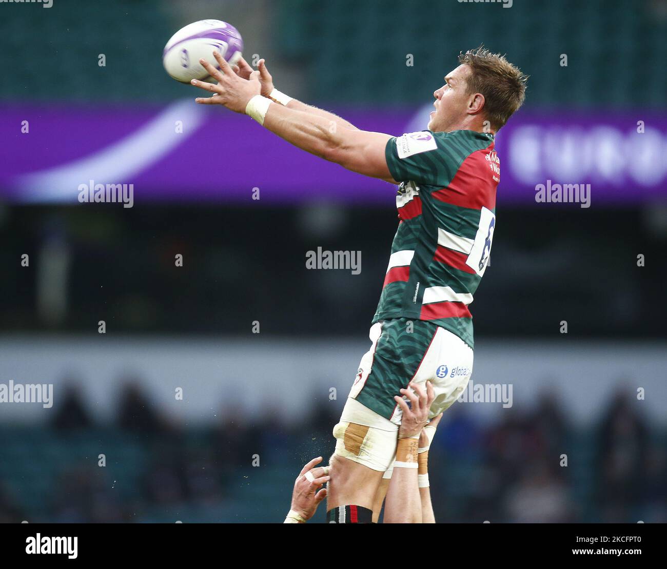 Hanro Liebenberg of Leicester Tigers during Challenge Cup Final match ...