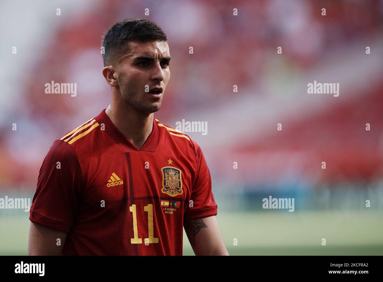 Ferran Torres (Manchester City) of Spain looks during the international ...