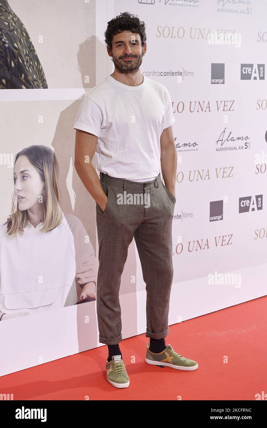 Nico Romero attends the 'Solo una vez' movie premiere at Conde Duque ...