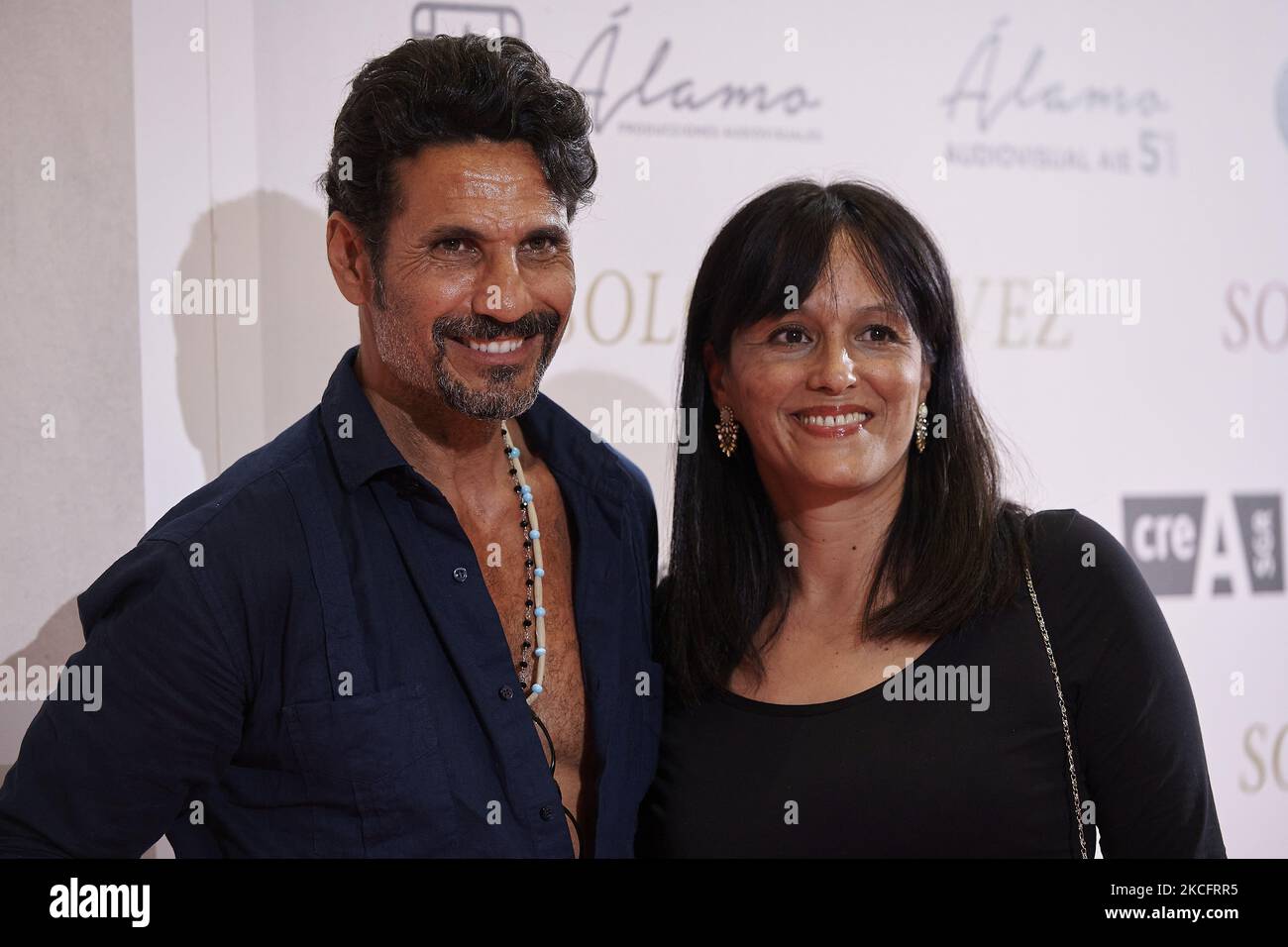 Oscar Higares, Sandra Alvarez attends the 'Solo una vez' movie premiere ...
