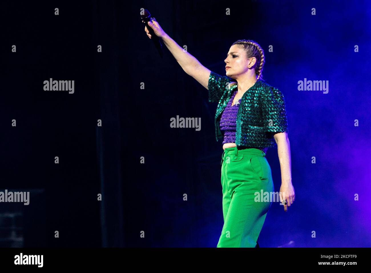 Italian singer Emma Marrone performs live at Arena di Verona, June 07 ...