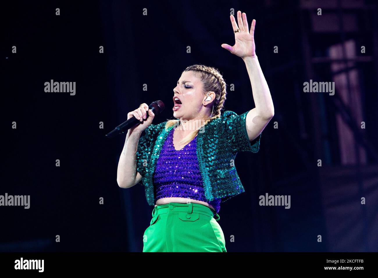 Italian singer Emma Marrone performs live at Arena di Verona, June 07 ...