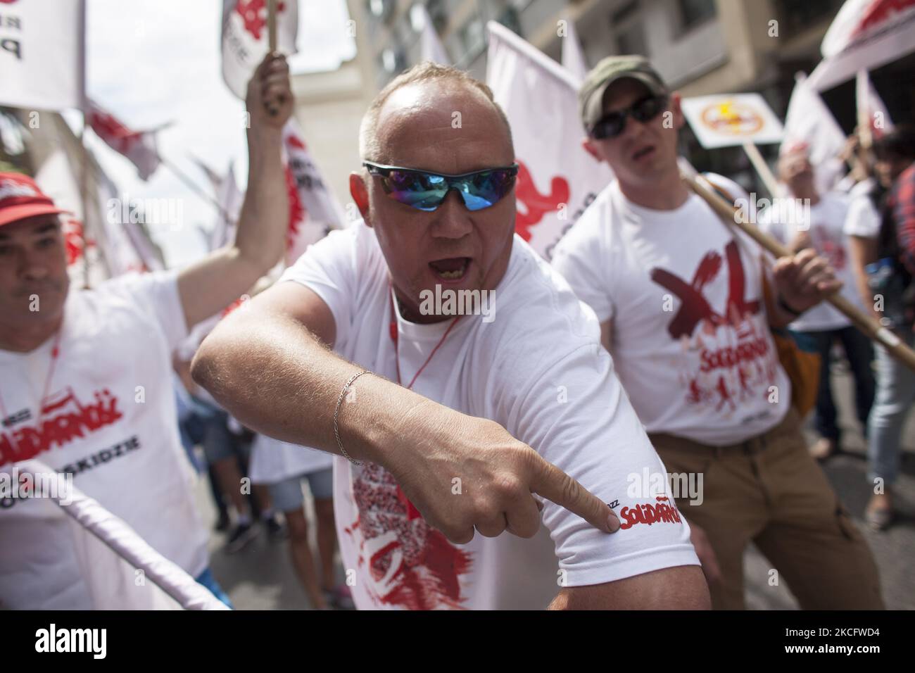 Miners seen during coal mines workers protest against closing mines in ...