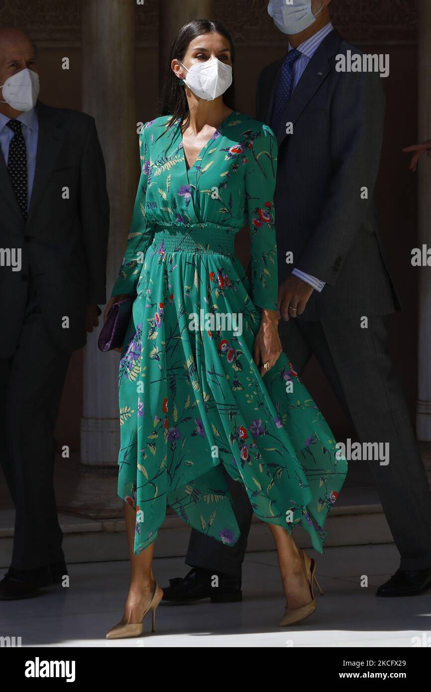 Queen Letizia visits the Court of Lions during the inauguration of the ...
