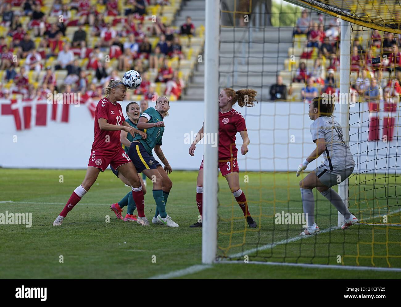 Denmark’s Stine Larsen and Denmark’s Stine Ballisager Pedersen during ...