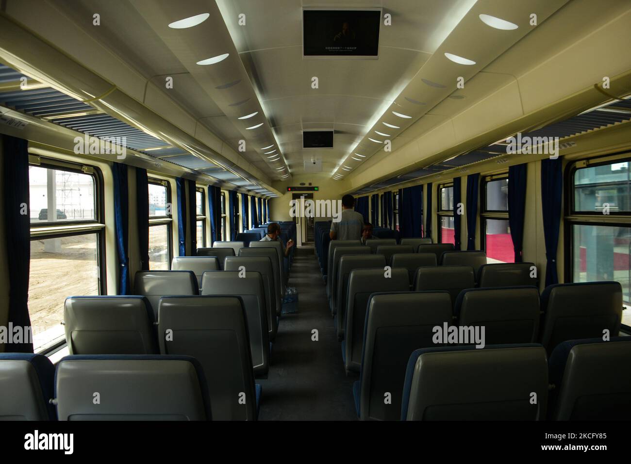 Air conditioned first class coach railway hi-res stock photography and ...